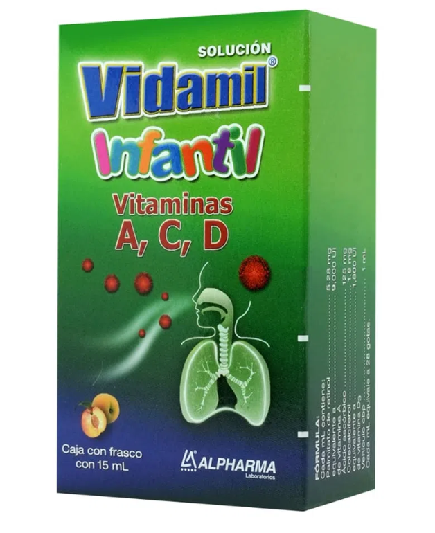 Vidamil Infantil Gotas 15Ml (Vitaminas A/C/D)