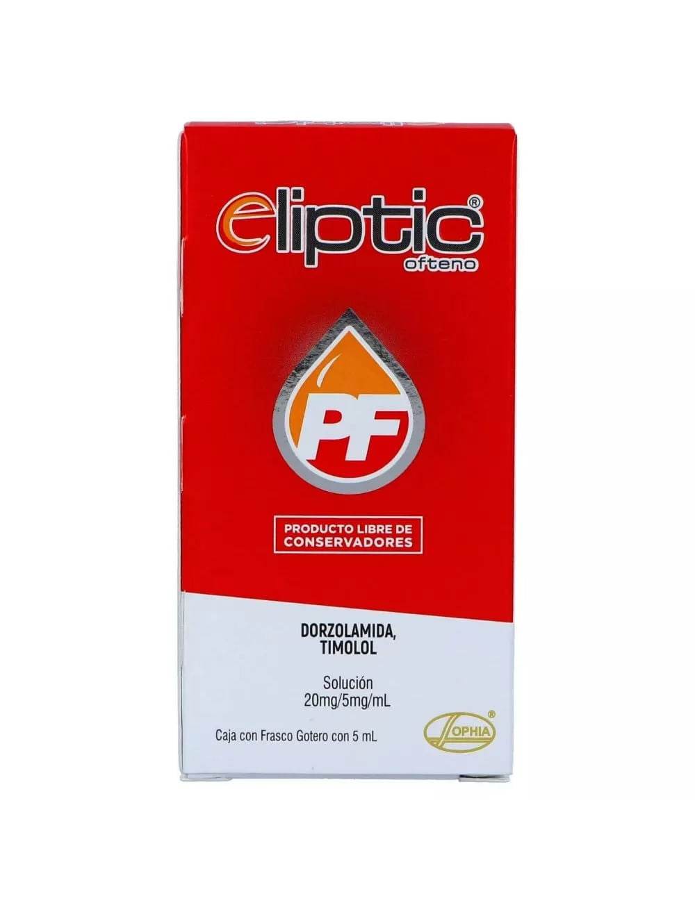 Eliptic Ofteno Pf Gotas 20Mg/5Mg/Ml 5Ml (Dorzolamida/Timolol) — WeCare ...
