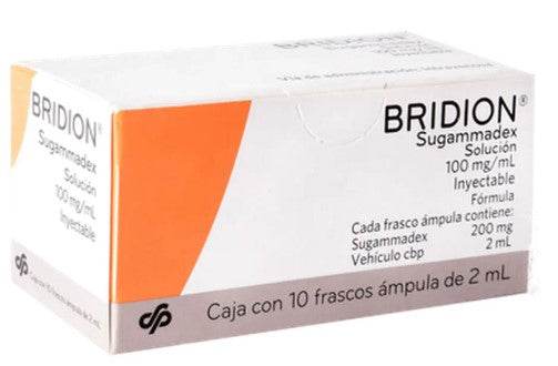 Bridion Frasco 100Mg/Ml Con 10 Ampulas (Sugammadex) — WeCare Pharma