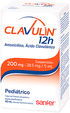 Clavulin 12H Suspensión 200Mg/28.5Mg/5Ml 40Ml (Amoxicilina/Acido Clavu ...
