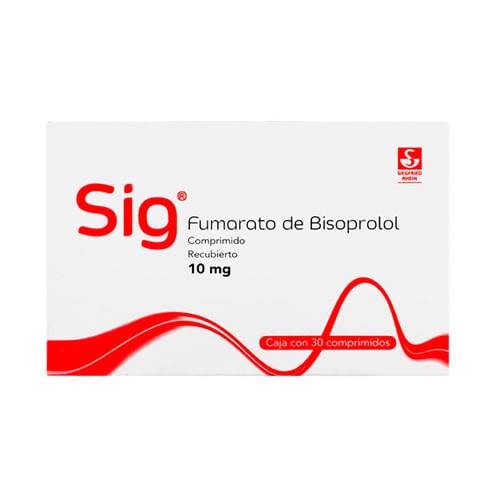 Sig 10Mg Con 30 Comprimidos (Fumarato De Bisoprolol) — WeCare Pharma