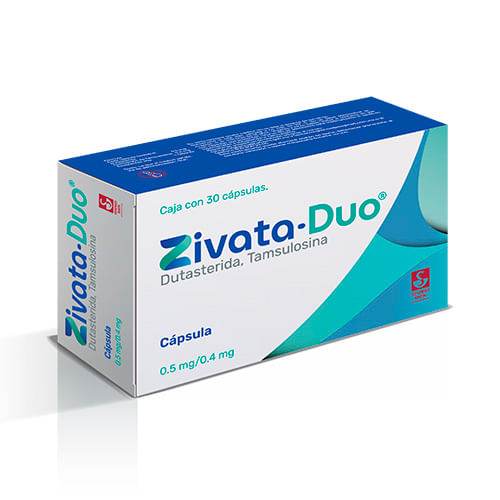 Zivata-Duo (Dutasterida/Tamsulosina) Capsulas 0.5Mg/0.4Mg Con 30 ...