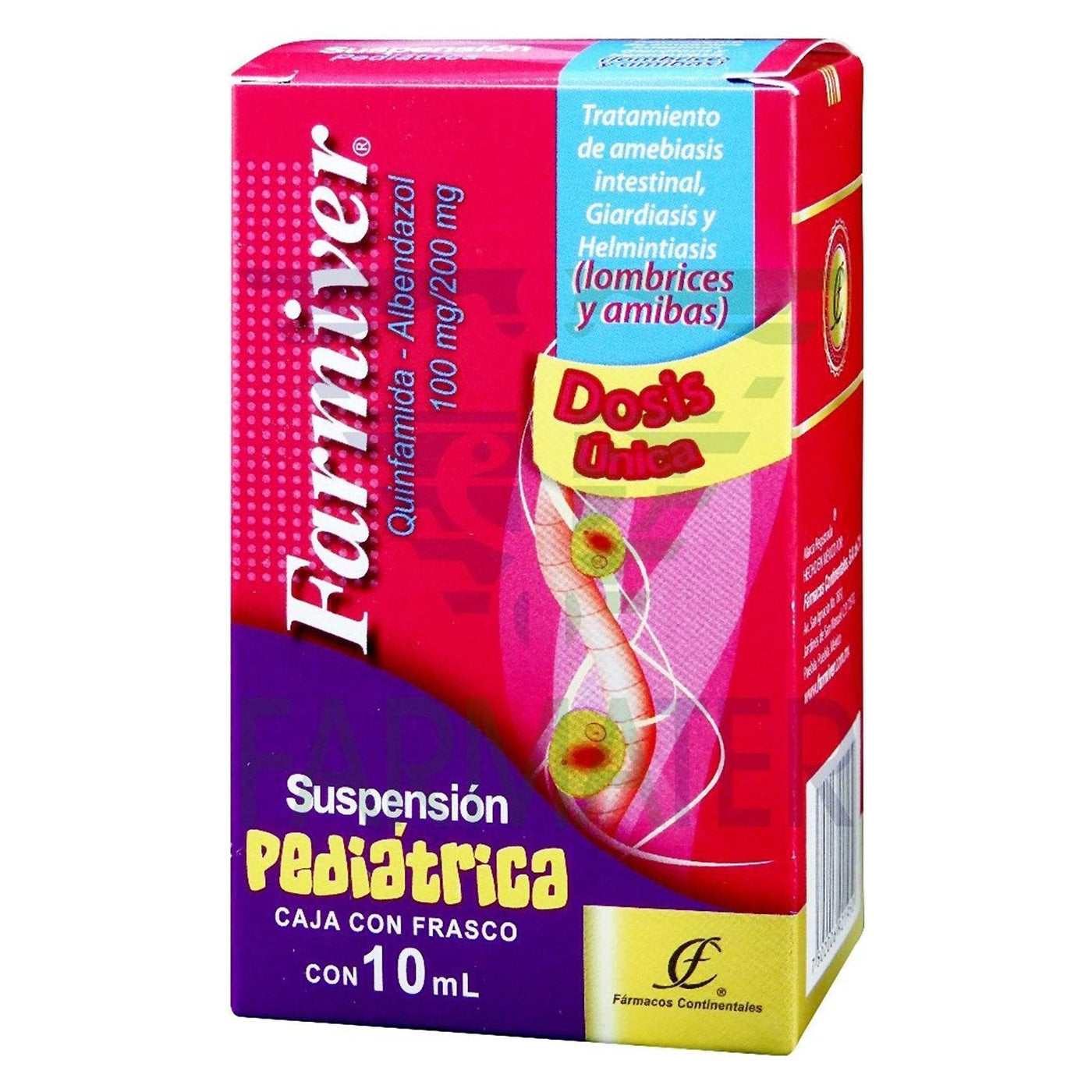 Farmiver Pediatrico Suspensión 100Mg/200Mg (Quinfamida/Albendazol ...