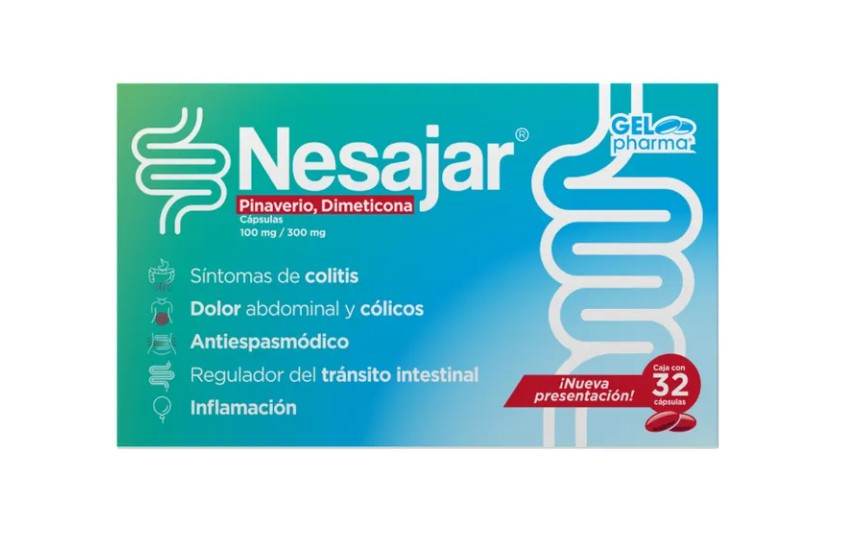 Nesajar 100Mg/300Mg Con 32 Capsulas (Pinaverio/Dimeticona) — WeCare Pharma