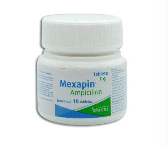 Mexapin 1G Con 10 Tabletas (Ampicilina)