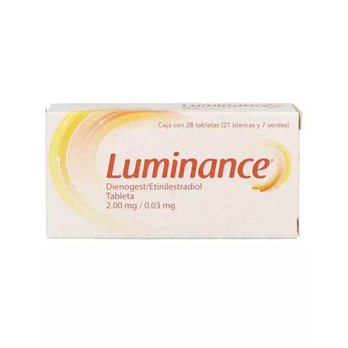 Luminance 2Mg/0.3Mg Con 28 Tabletas (Dienogest/Etinilestradiol ...