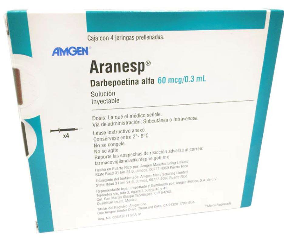 Aranesp Jeringa 60Mcg Con 4 (Darbepoetina Alfa) — WeCare Pharma