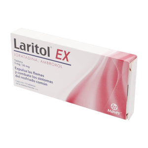 Laritol Ex 5/30Mg Con 10 Tabletas (Loratadina/Ambroxol) — WeCare Pharma