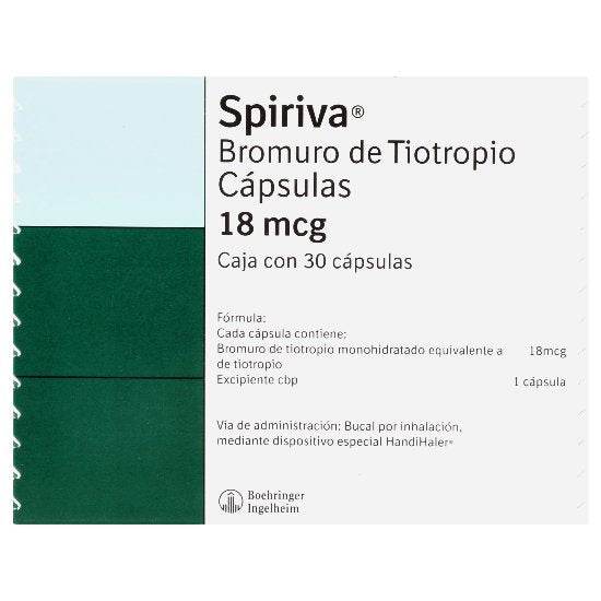 Spiriva 18Mcg Con 30 Capsulas (Bromuro De Tiotropio)