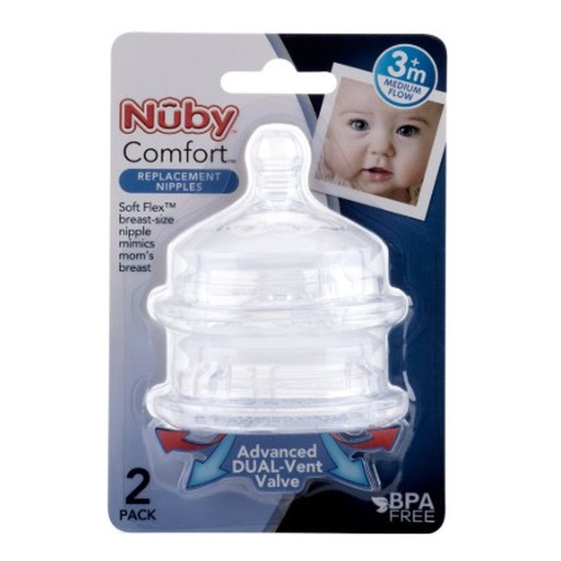 Nipples De Silicon Con 2 Piezas Nuby — WeCare Pharma