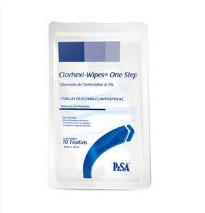 Clorhexi-Wipes One Step Toallas Antisepticas Desechables Con 10 ...