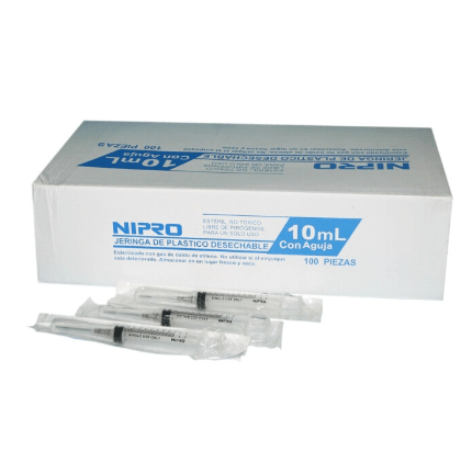Jeringa 10Ml 21Gx32Mm Con 100 Nipro — WeCare Pharma