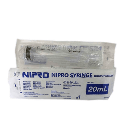 Jeringa 20Ml Sin Aguja Con 1 Pieza Nipro — WeCare Pharma