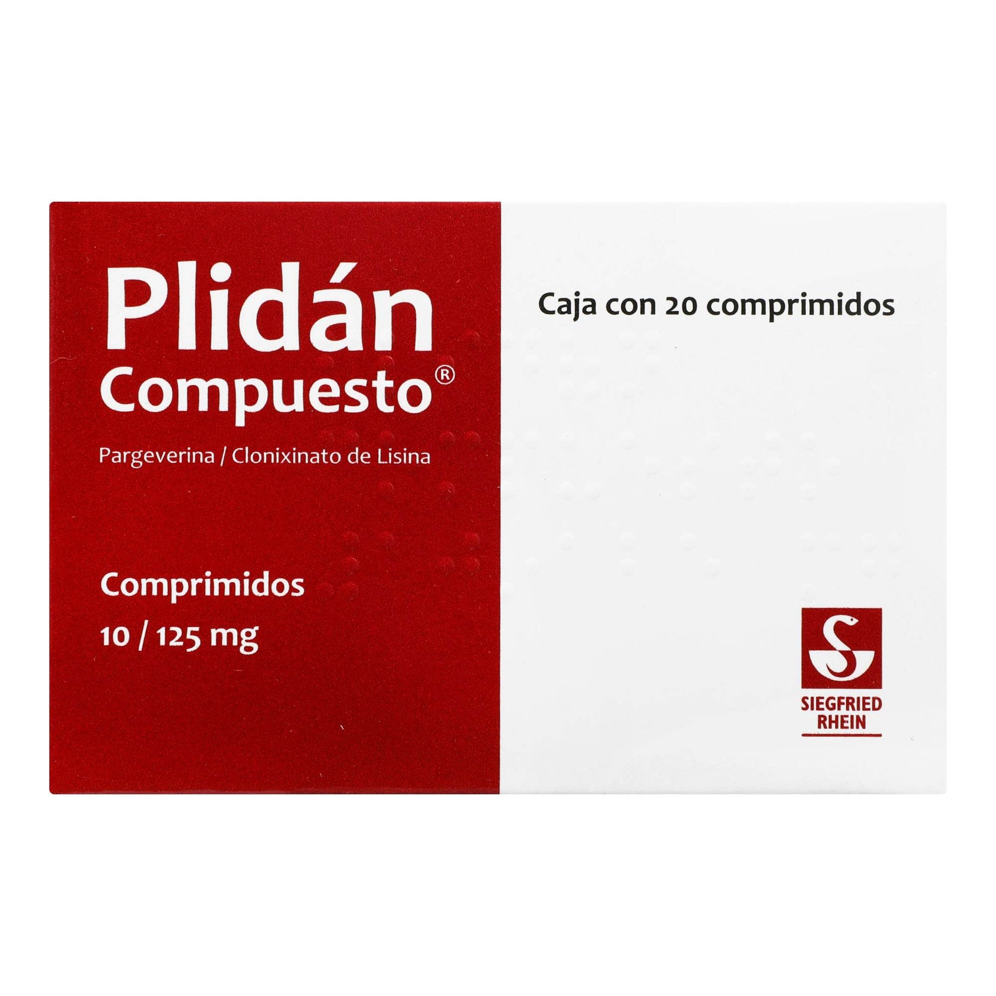 Plidan Grageas 10Mg/125Mg Con 20 (Pargeverina/Clonixinato De Lisina ...
