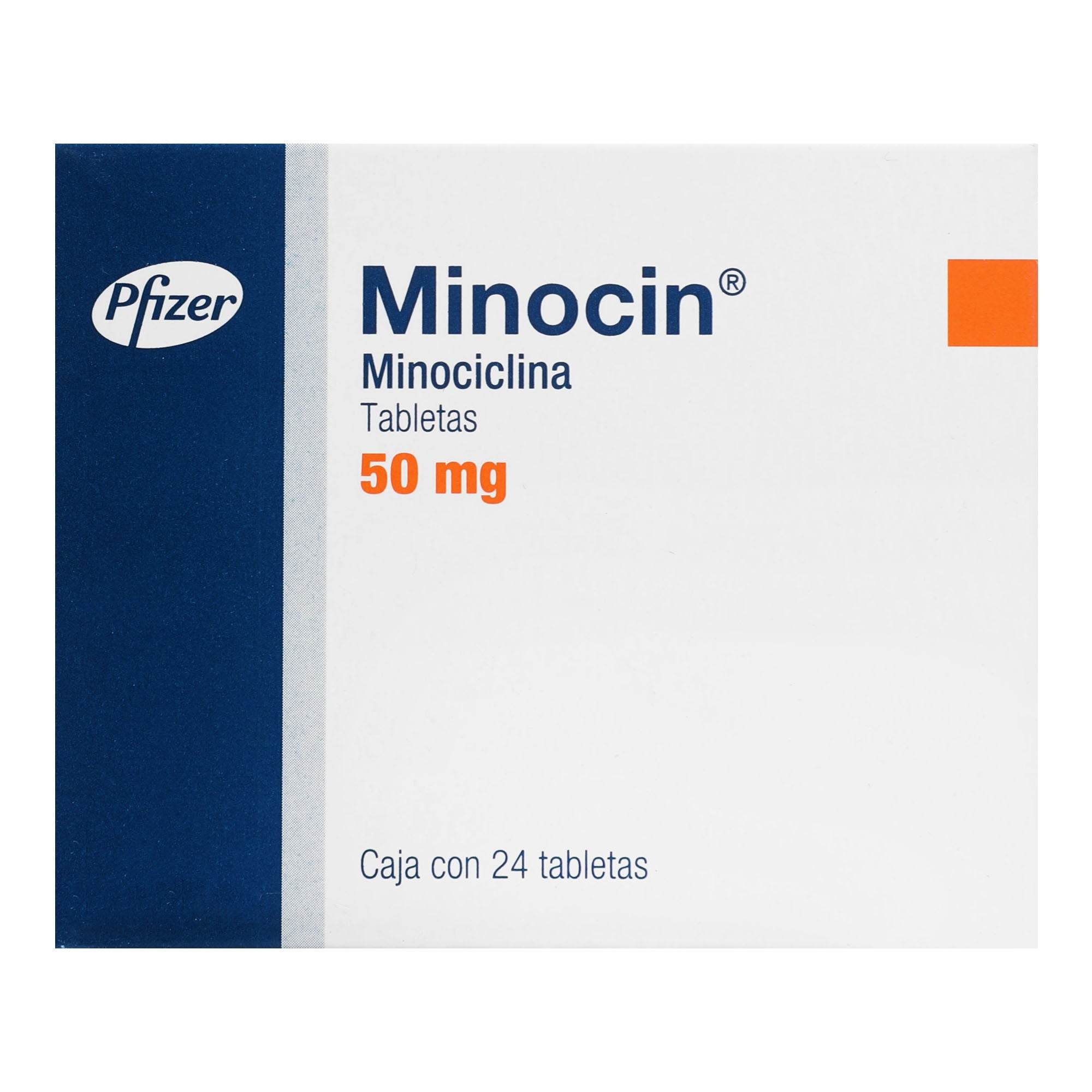 Minocin 50Mg Con 24 Tabletas (Minociclina)