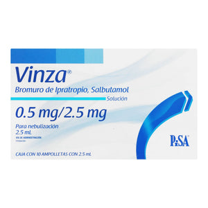 Vinza Neb 0.5Mg/2.5Mg 2.5Ml Con 10 Ampulas (Bromuro De Ipratropio/Salb ...