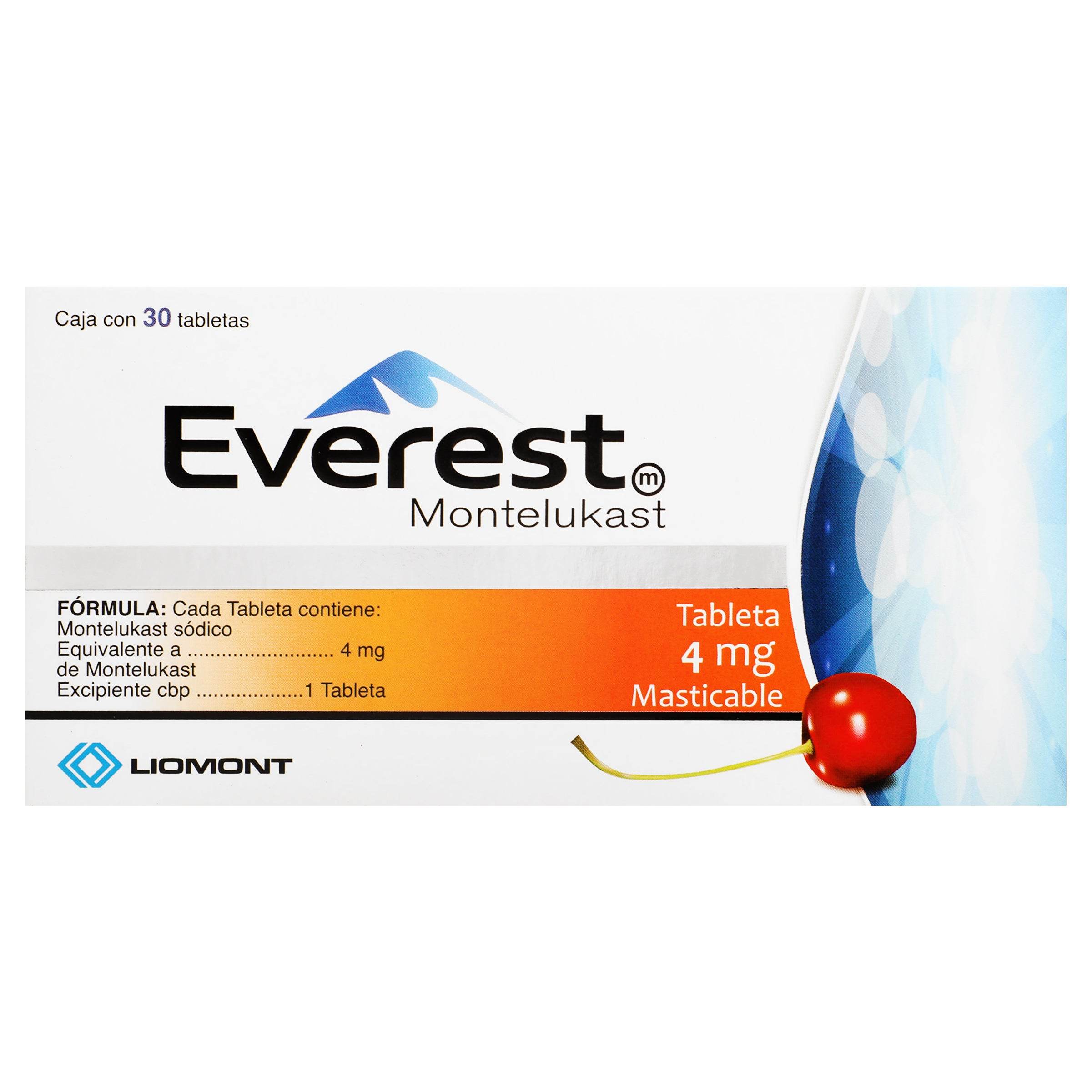 Everest 4Mg Con 30 Tabletas (Montelukast) — WeCare Pharma
