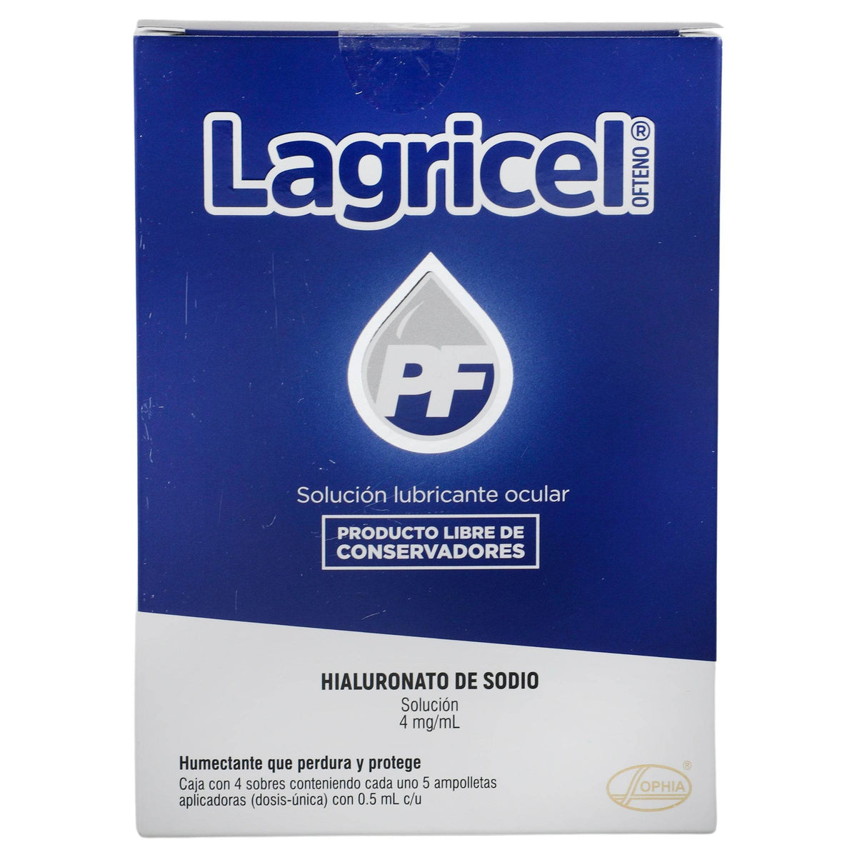 Lagricel Ofteno 4Mg/Ml 0.5Ml Con 20 Ampulas (Hialuronato De Sodio ...