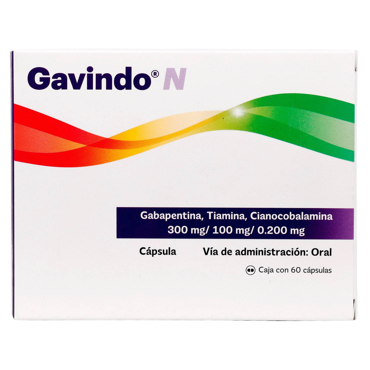 Gavindo Ncap 300Mg/100Mg/0.200Mg Con 60 (Gabapentina/Tiamina/Cinocobal ...