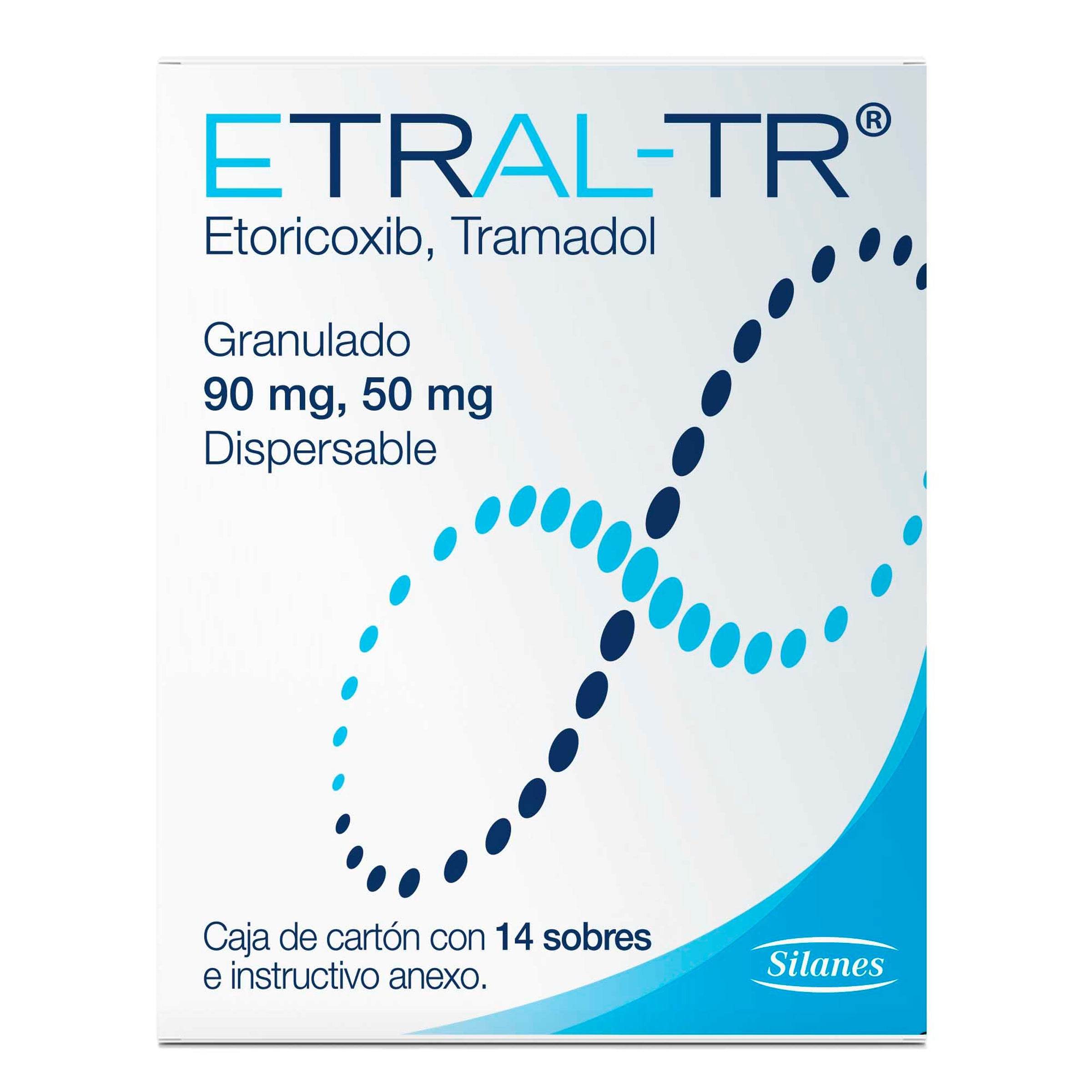 Etral-Tr Granulado 90Mg/50Mg Con 14 Sobres (Etoricoxib/Tramadol ...