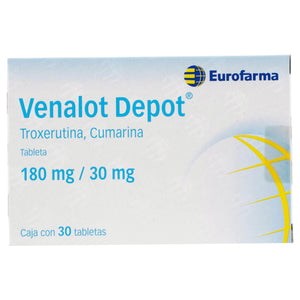 Venalot Depot 180Mg/30Mg Con 30 Tabletas (Troxerutina/Cumarina ...