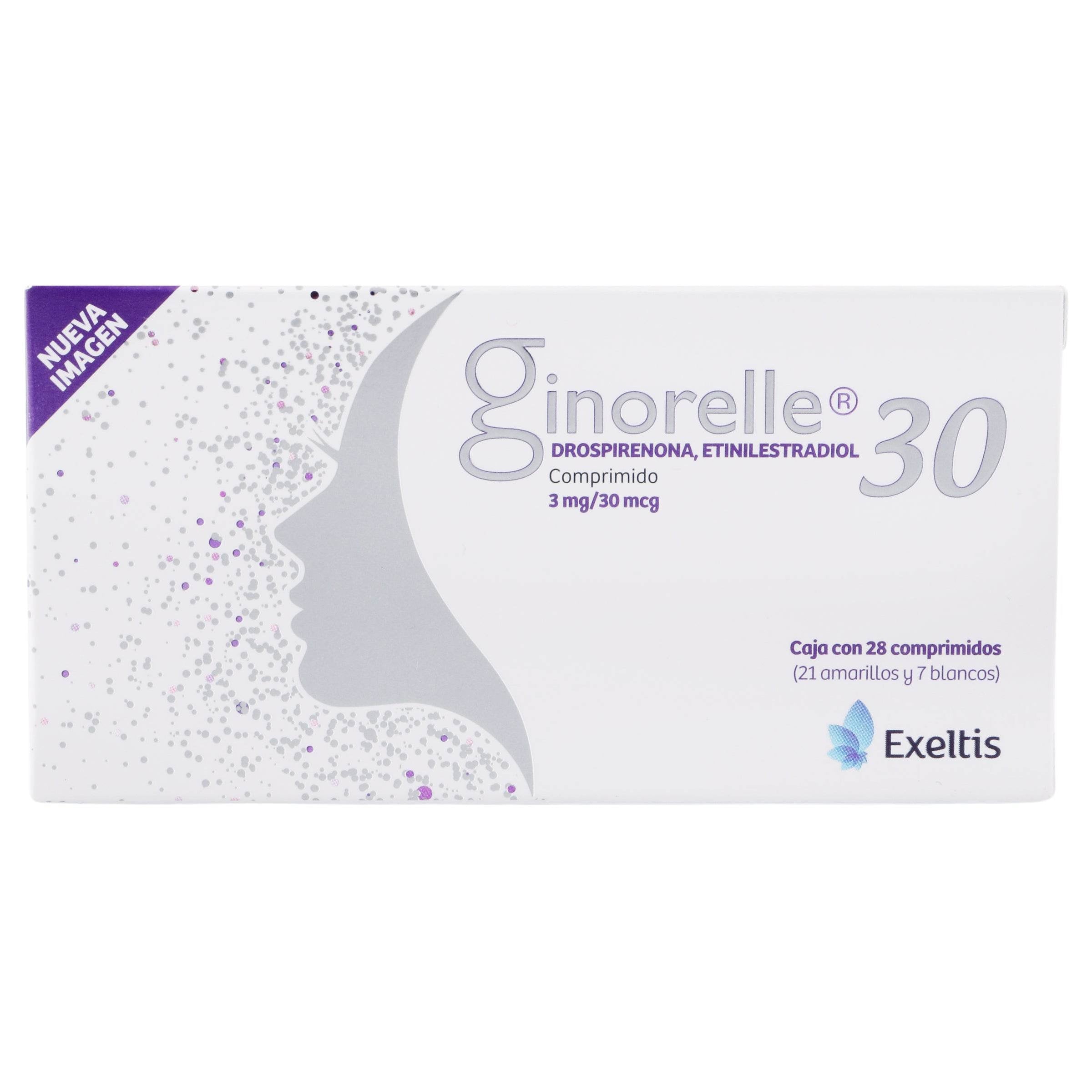 Ginorelle 30 3Mg/30Mcg Con 28 Comprimidos (Drospirenona/Etinilestradio ...