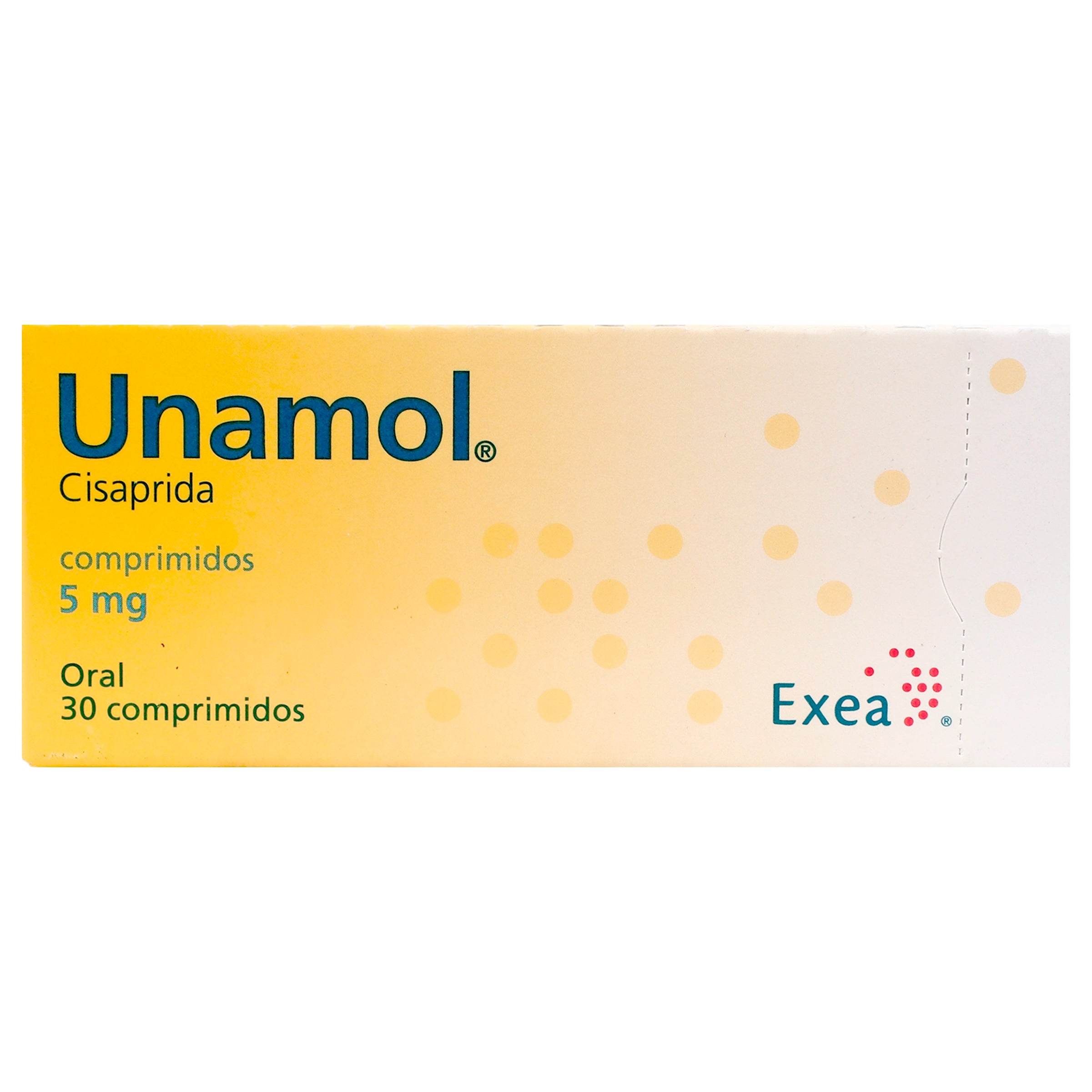 Unamol 5Mg Con 30 Comprimidos (Cisaprida) — WeCare Pharma