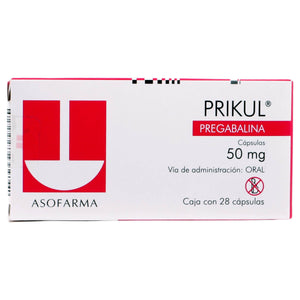 Prikul 50Mg Con 28 Capsulas (Pregabalina) — WeCare Pharma