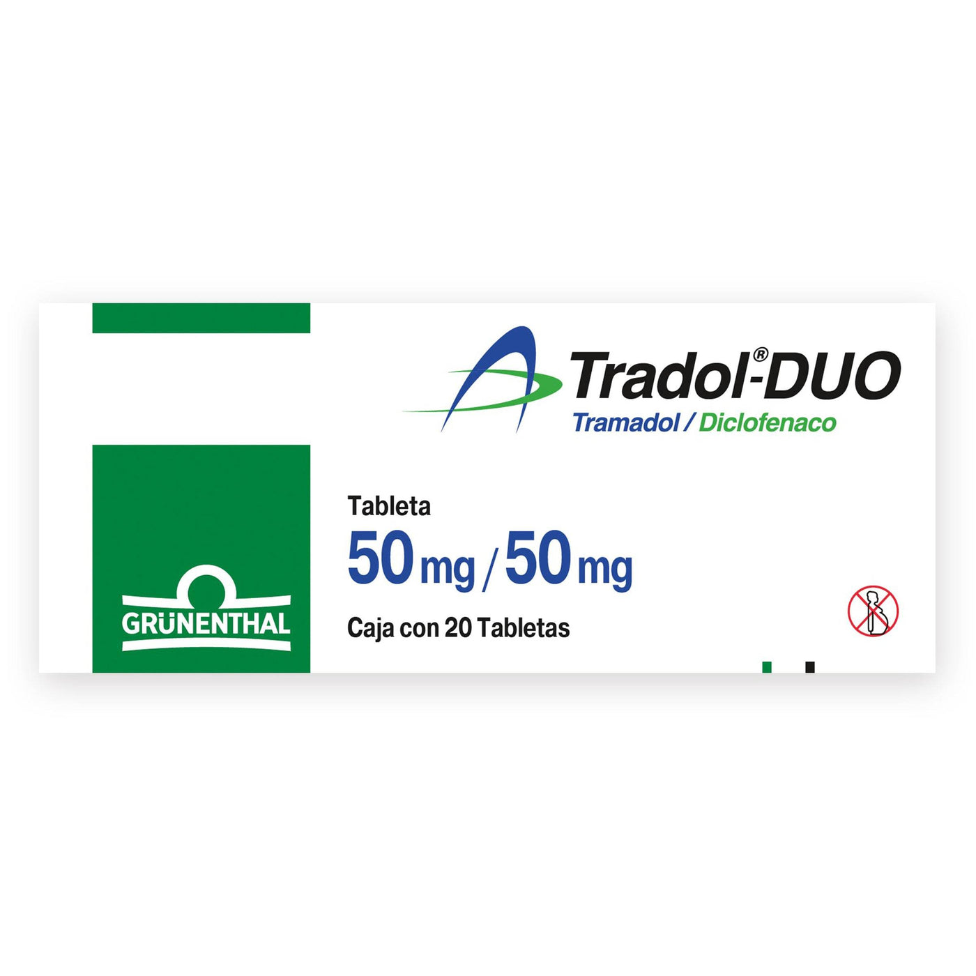 Tradol Duo 50/50Mg Con 20 Tabletas (Tramadol/Diclofenaco) — WeCare Pharma