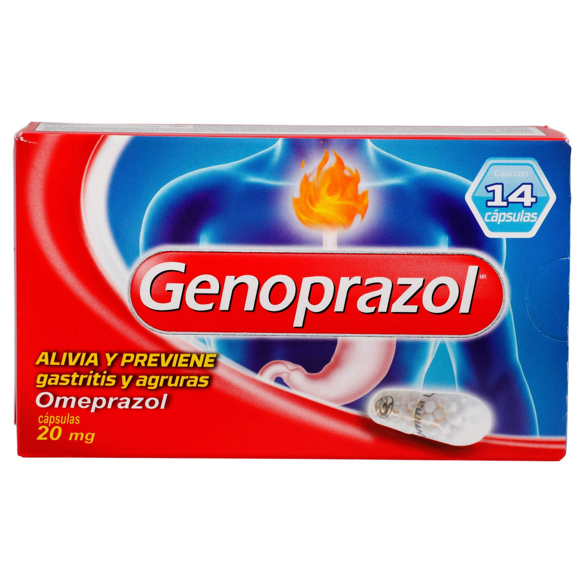 Genoprazol 20Mg Con 14 Capsulas (Omeprazol) — WeCare Pharma
