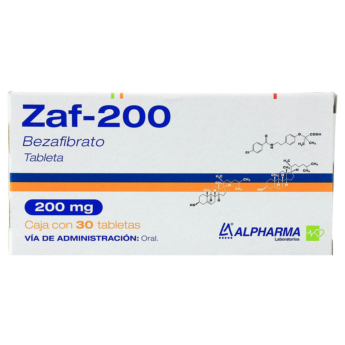 Zaf-200 (Bezafibrato) Tabletas 200Mg Con 30 — WeCare Pharma