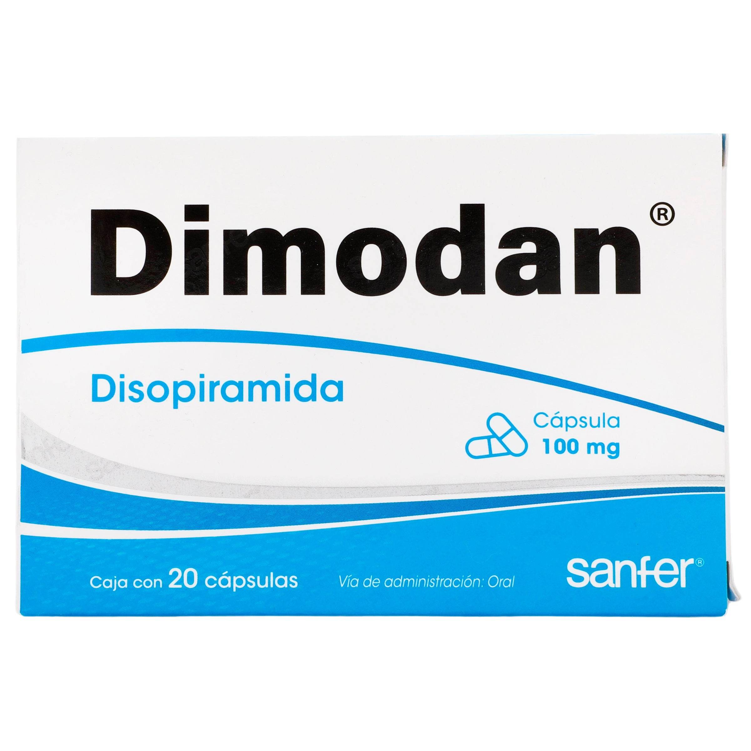 Dimodan 100Mg Con 20 Capsulas (Disopiramida)