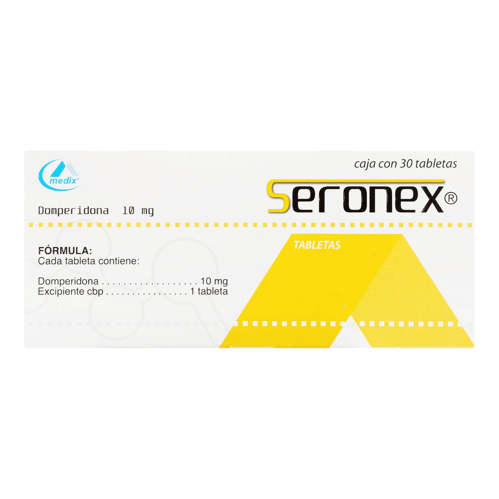 Seronex 10Mg Con 30 Tabletas (Domperidona)