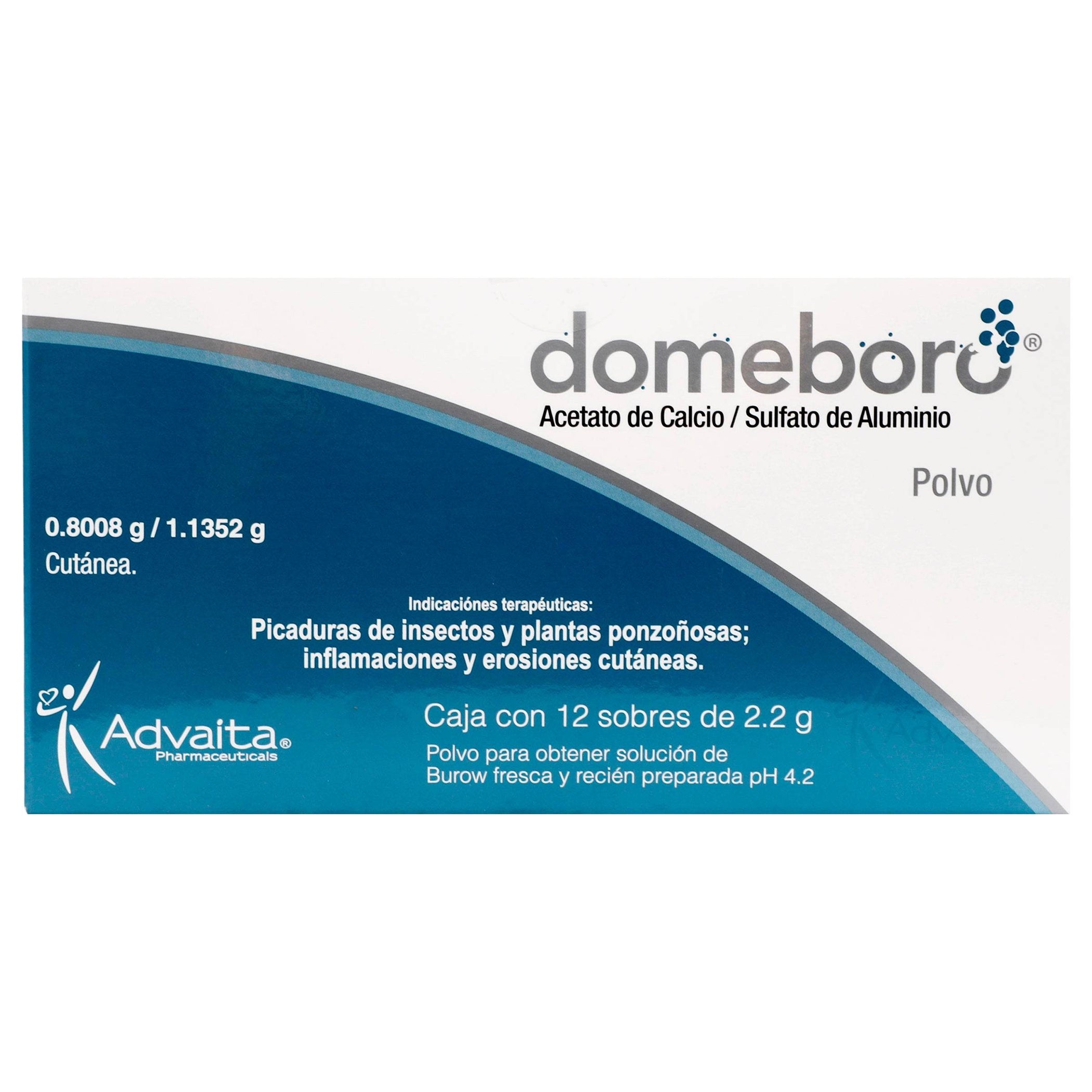 Domeboro Polvo 2.2G Con 12 (Acetato Calcio/Sulfato Aluminio) — WeCare ...