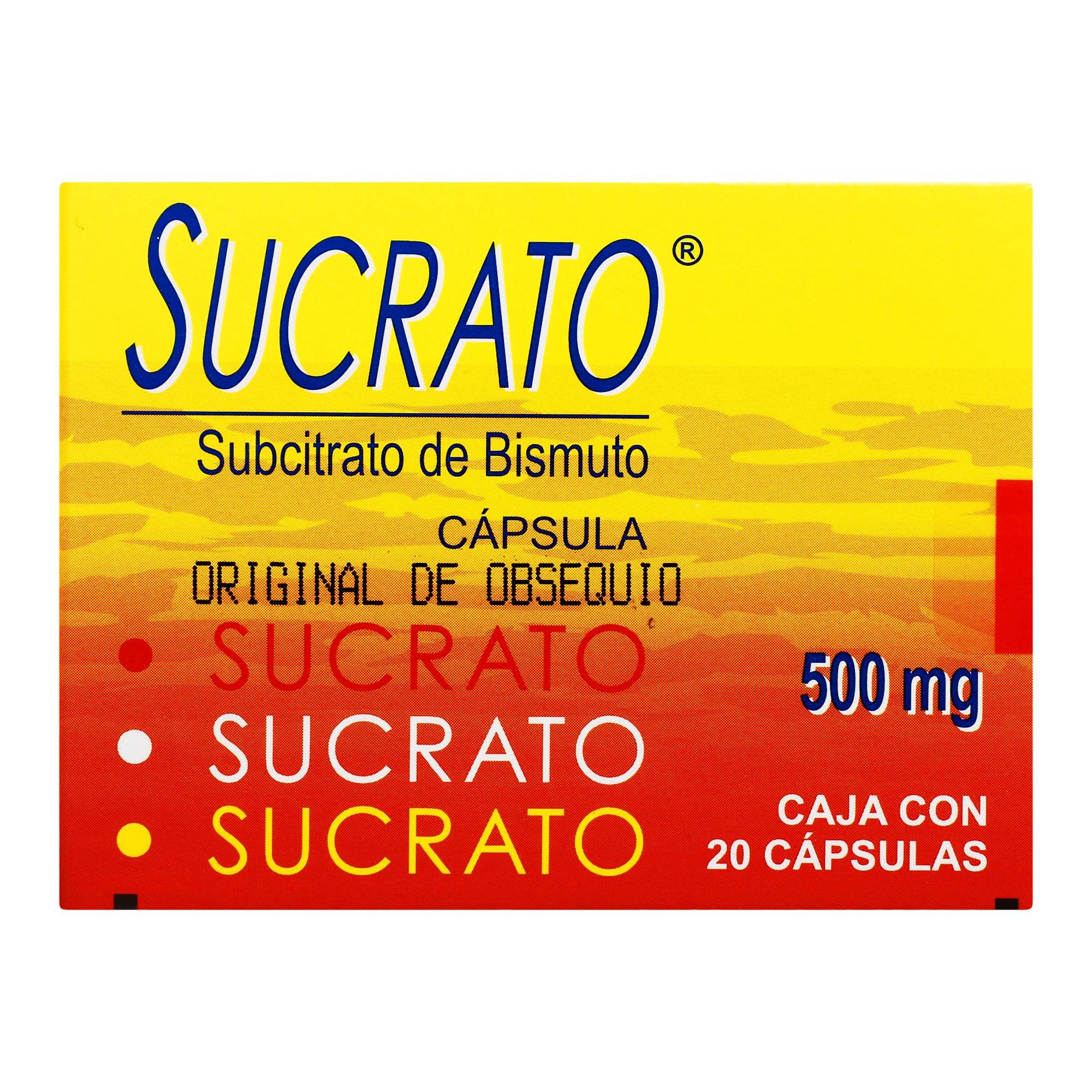 Sucrato 500Mg Con 20 Capsulas (Subcitrato De Bismuto)