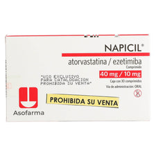 Napicil 40Mg/10Mg Con 30 Comprimidos (Atorvastatina/Ezetimiba) — WeCare ...