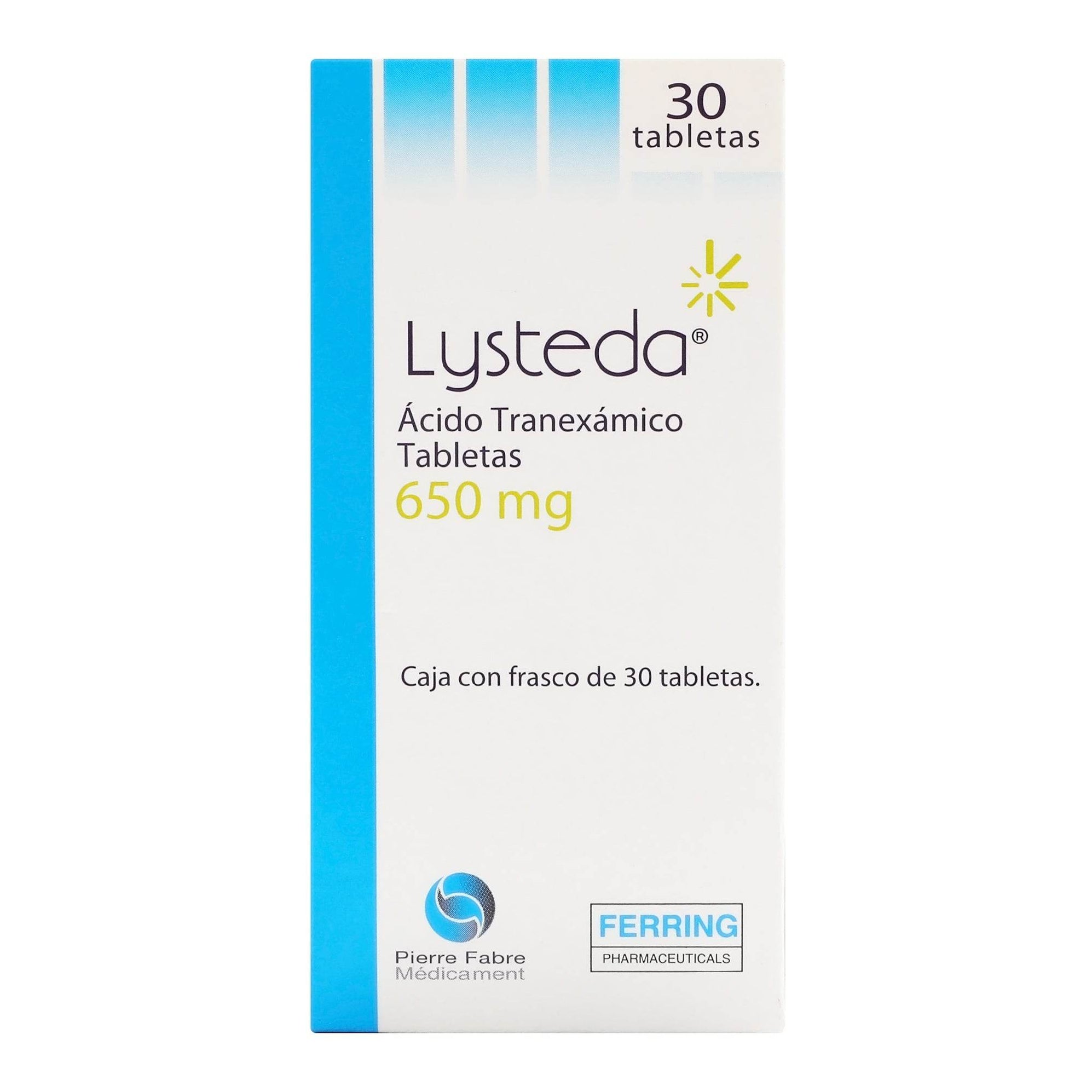 Lysteda 650Mg Con 30 Tabletas (Acido Tranexamico) — WeCare Pharma