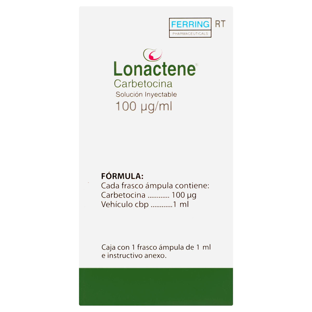 Lonactene Rt Frasco 100Mg 1Ml Con 1 Ampulas (Carbetocina) — WeCare Pharma