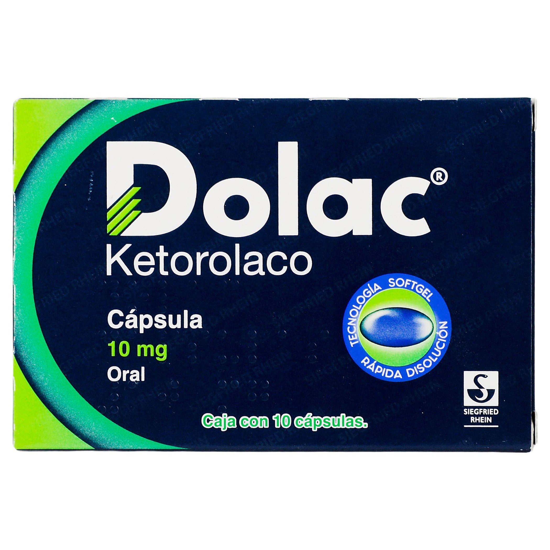 Dolac 10Mg Con 10 Capsulas (Ketorolaco) — WeCare Pharma