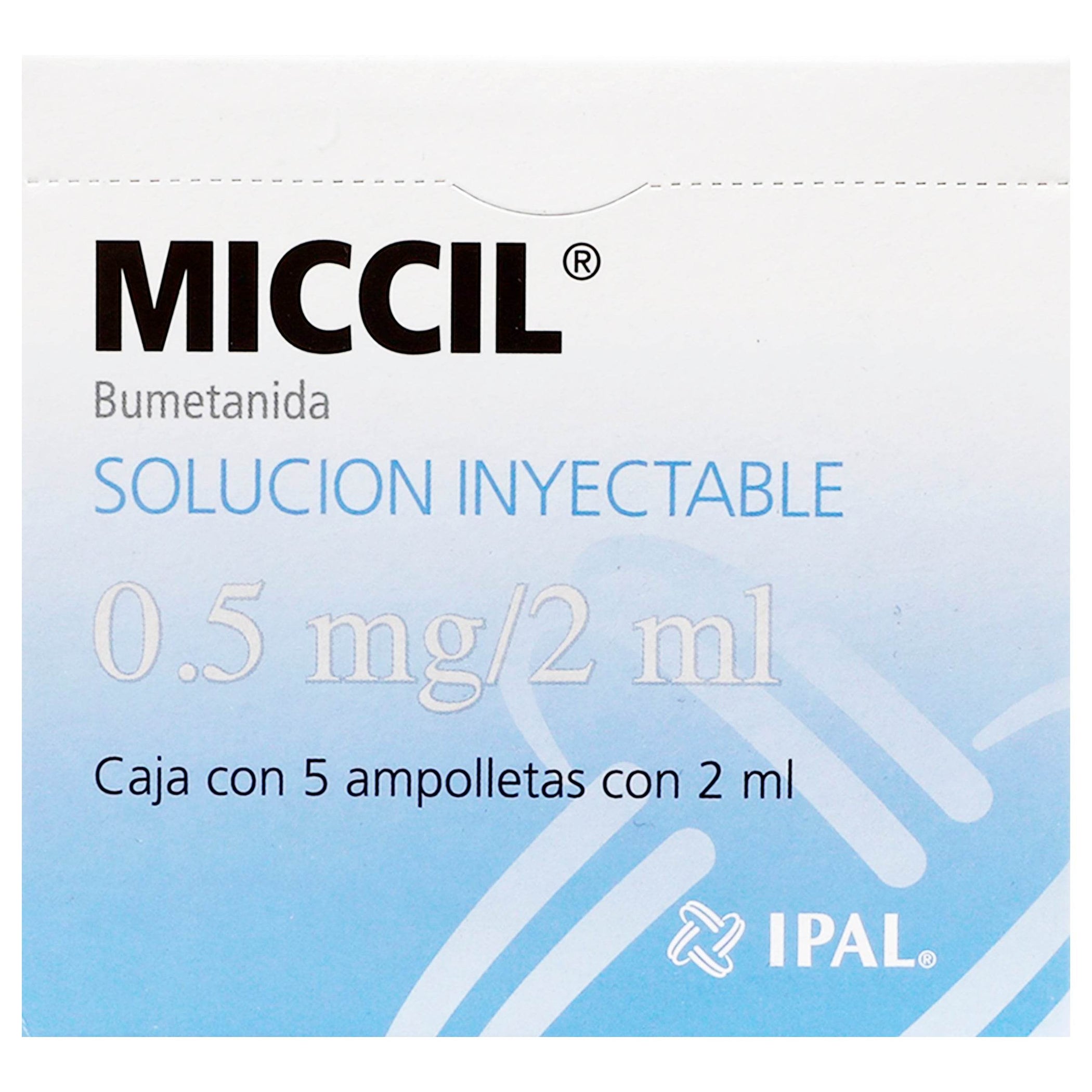 Miccil 0.5Mg 2Ml Con 5 Ampulas (Bumetanida) — WeCare Pharma