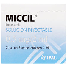 Miccil 0.5Mg 2Ml Con 5 Ampulas (Bumetanida) — WeCare Pharma