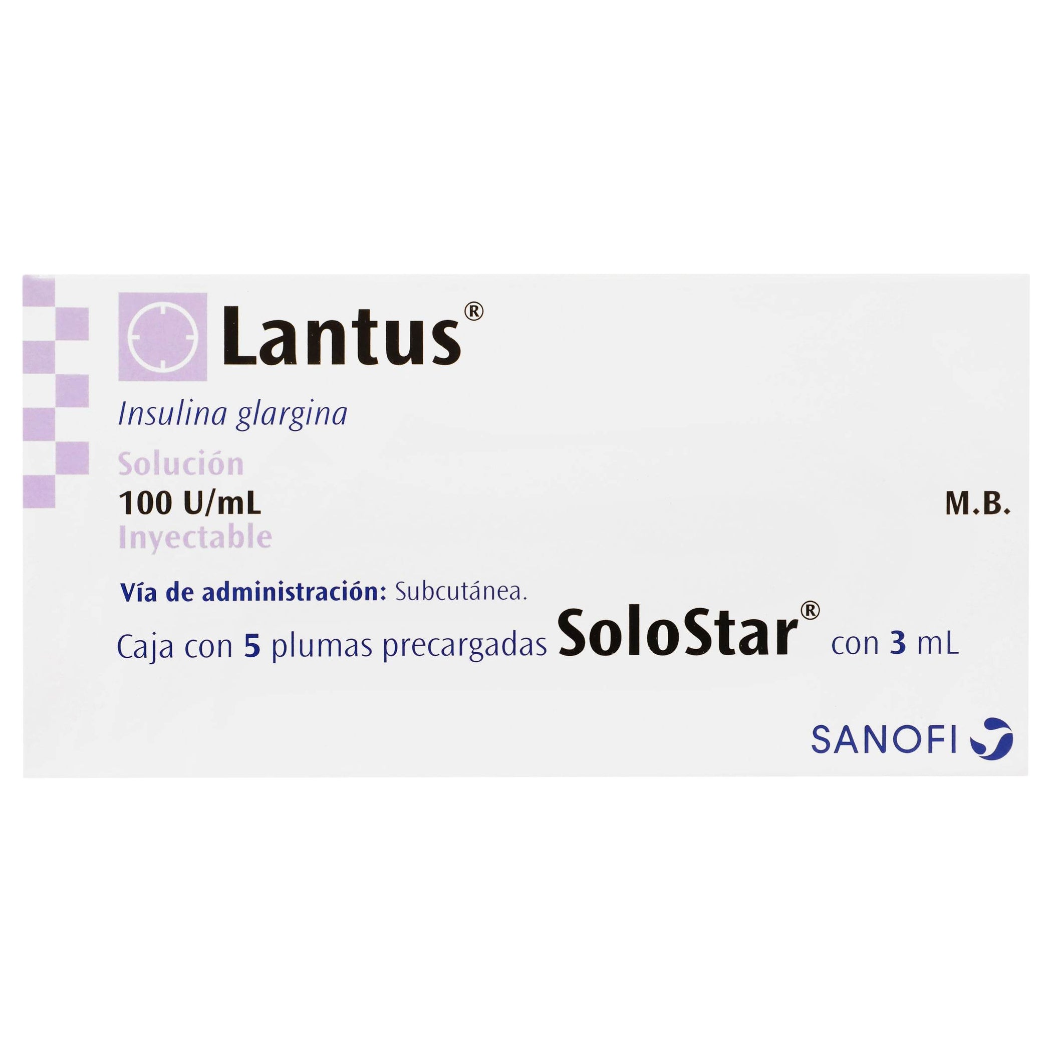 Lantus Solostar Pluma 100Unid/Ml 3Ml Con 5 (Insulina Glargina) — WeCare ...