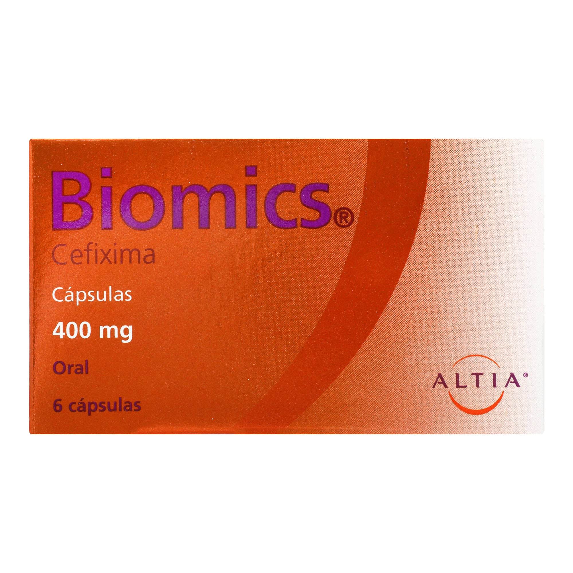 Biomics 400Mg Con 6 Capsulas (Cefixima)