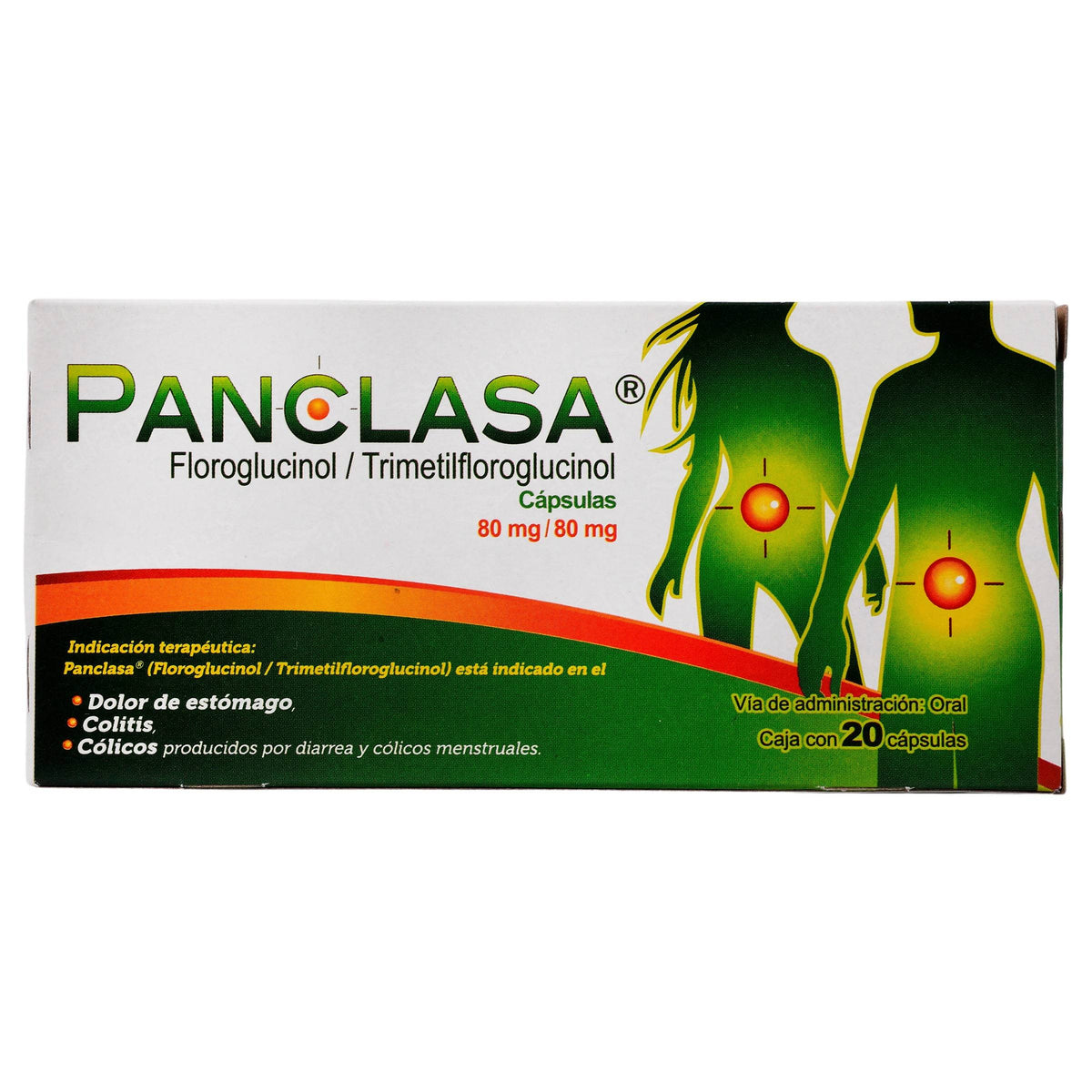 Panclasa 80Mg/80Mg Con 20 Capsulas (Floroglucinol/Trimetilfloroglucino ...