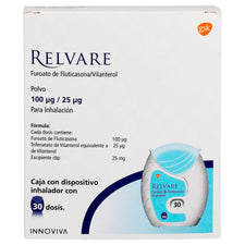 Relvare Disp Inh 100Mg/25Mcg Con 30 Dosis (Fluticasona/Vilanterol ...