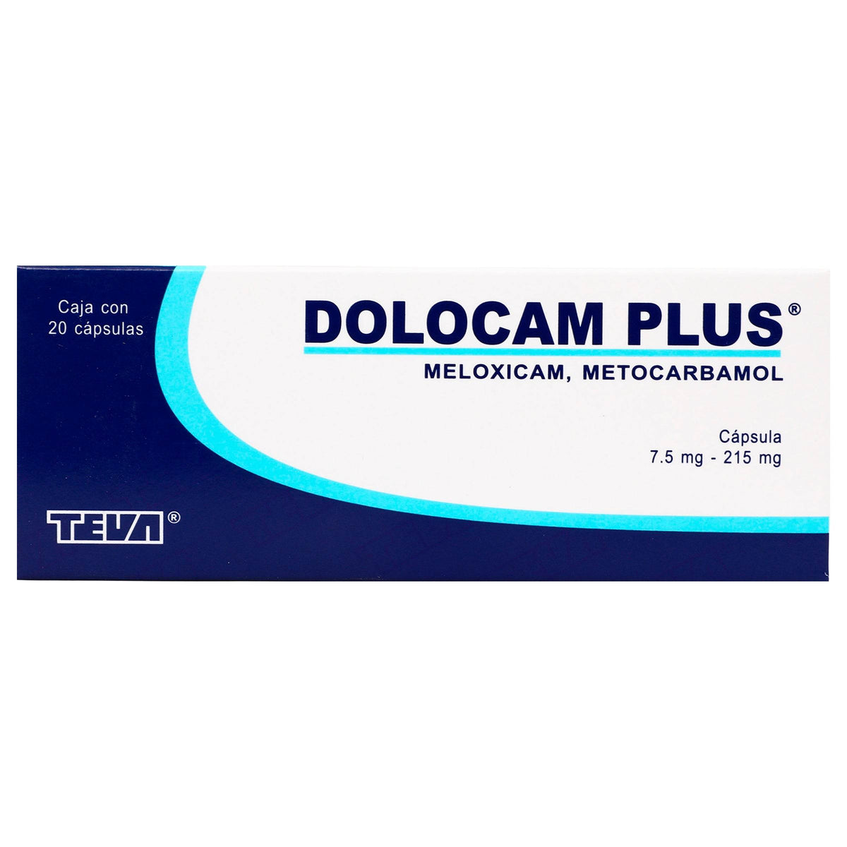 Dolocam Plus 7.5Mg/215Mg Con 20 Capsulas (Meloxicam/Metocarbamol ...