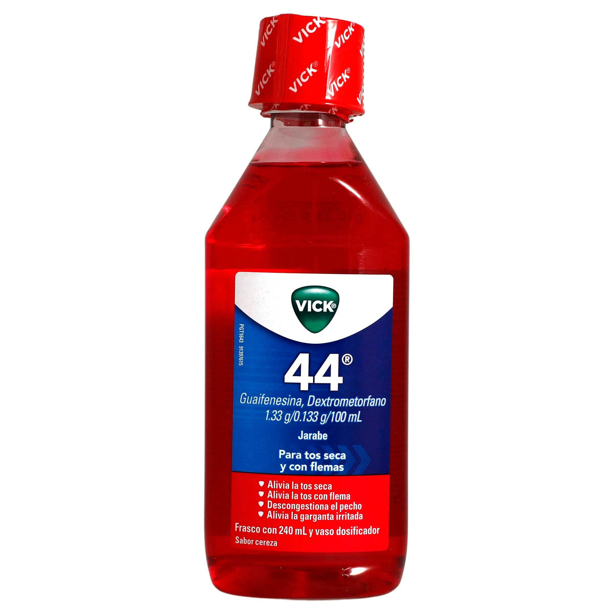 Vick 44 Jarabe 1.33G/0.133G/100Ml 240Ml (Guaifenesina/Dextrometorfano ...