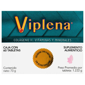 Viplena 73G Con 60 Tabletas (Colageno Ii/Vitaminas/Minerales) — WeCare ...