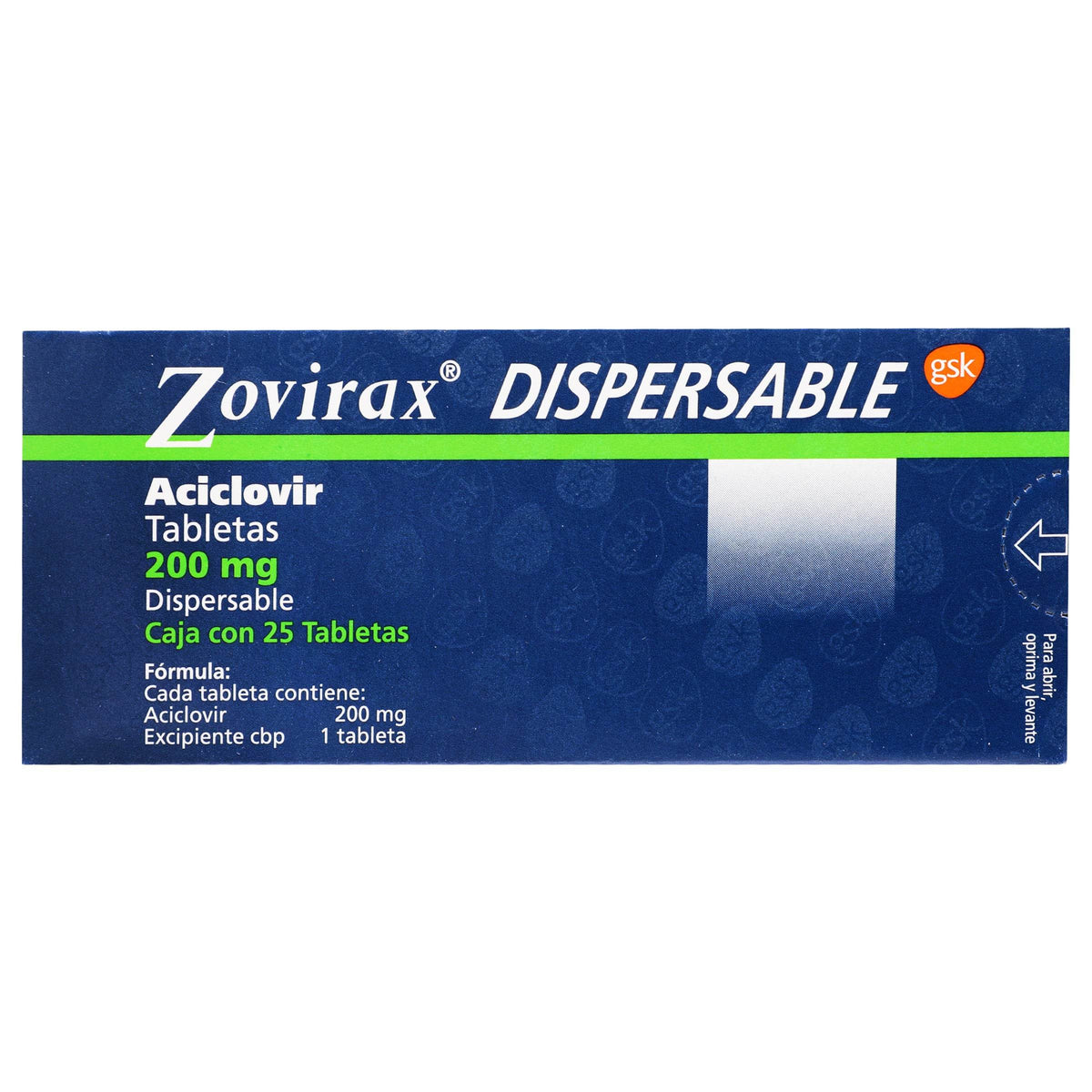 Zovirax 200Mg Con 25 Tabletas (Aciclovir) — WeCare Pharma