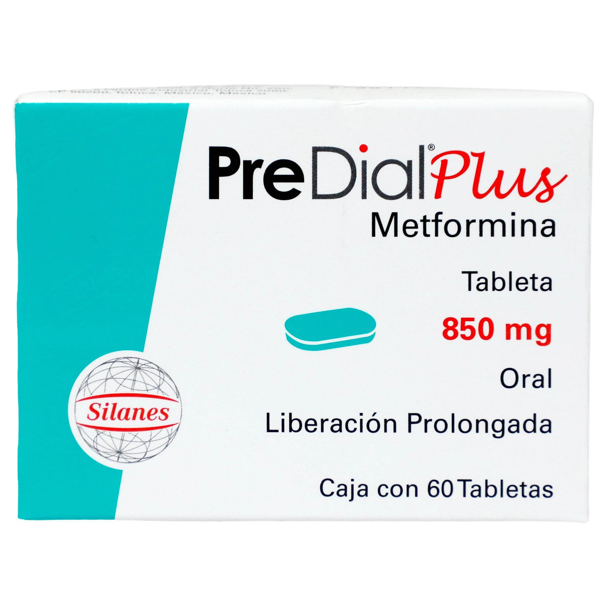 Predial Plus 850Mg Con 60 Tabletas (Metformina) — WeCare Pharma